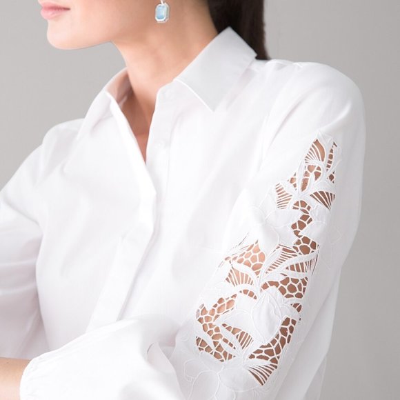 White House Black Market | Tops | New White House Black Market Lace ...